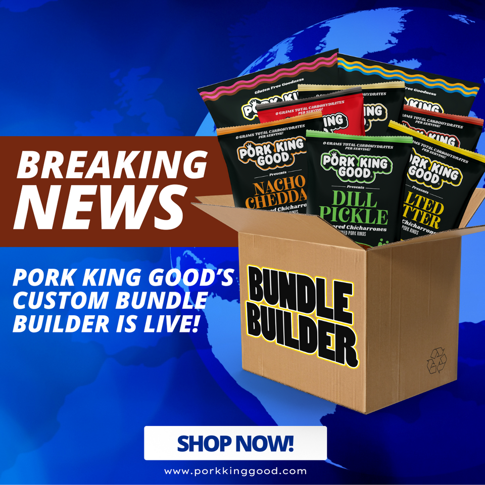 Pork King Good Low Carb Keto Snacks - Pork Rinds & Pork Rind Crumbs