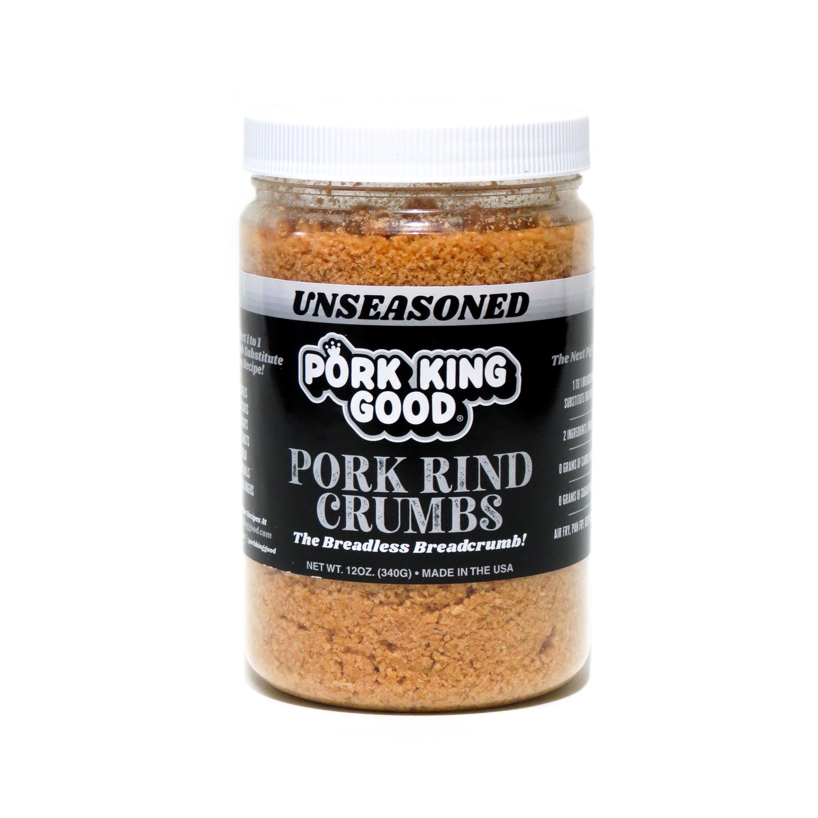 Low Carb, Keto, Pork King Good Pork Rind Breadcrumbs Unseasoned